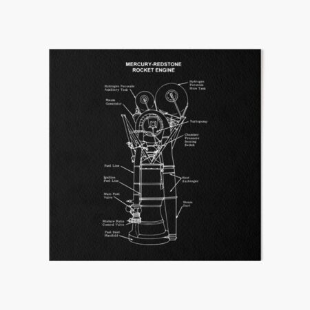 "Mercury Redstone Rocket Engine " Art Board Print for Sale by jutulen ...