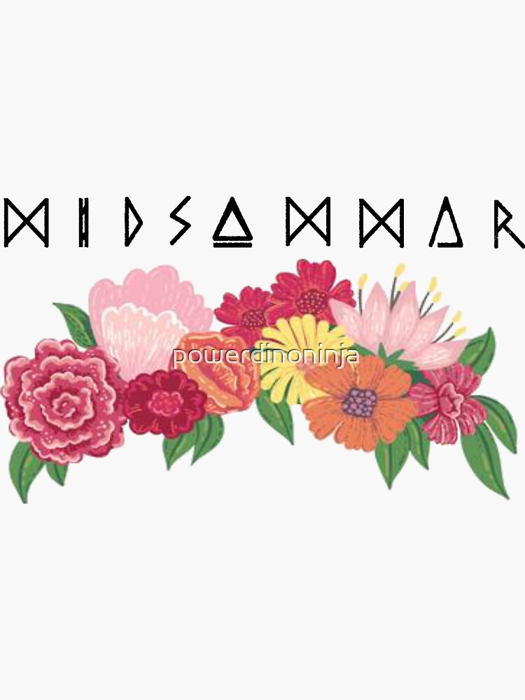"MIDSOMMAR" Sticker for Sale by powerdinoninja | Redbubble