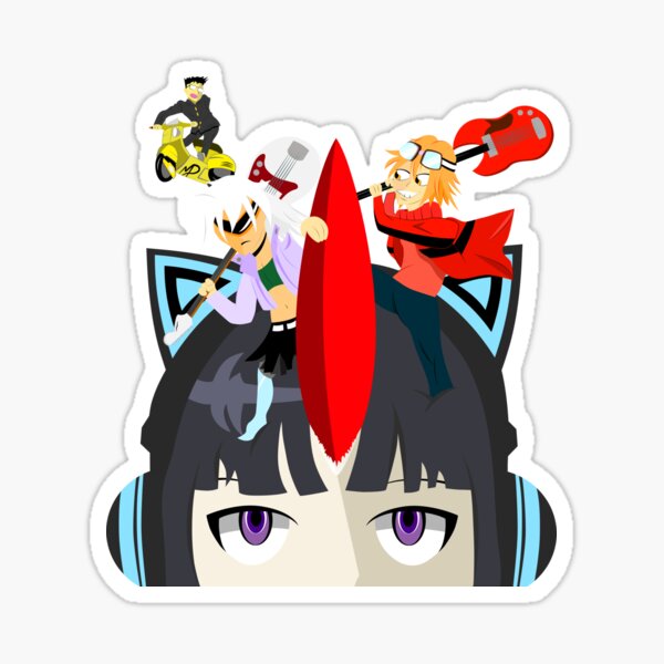 "FLCL Progressive - Overflowing" Sticker for Sale by MegaMaxArt | Redbubble