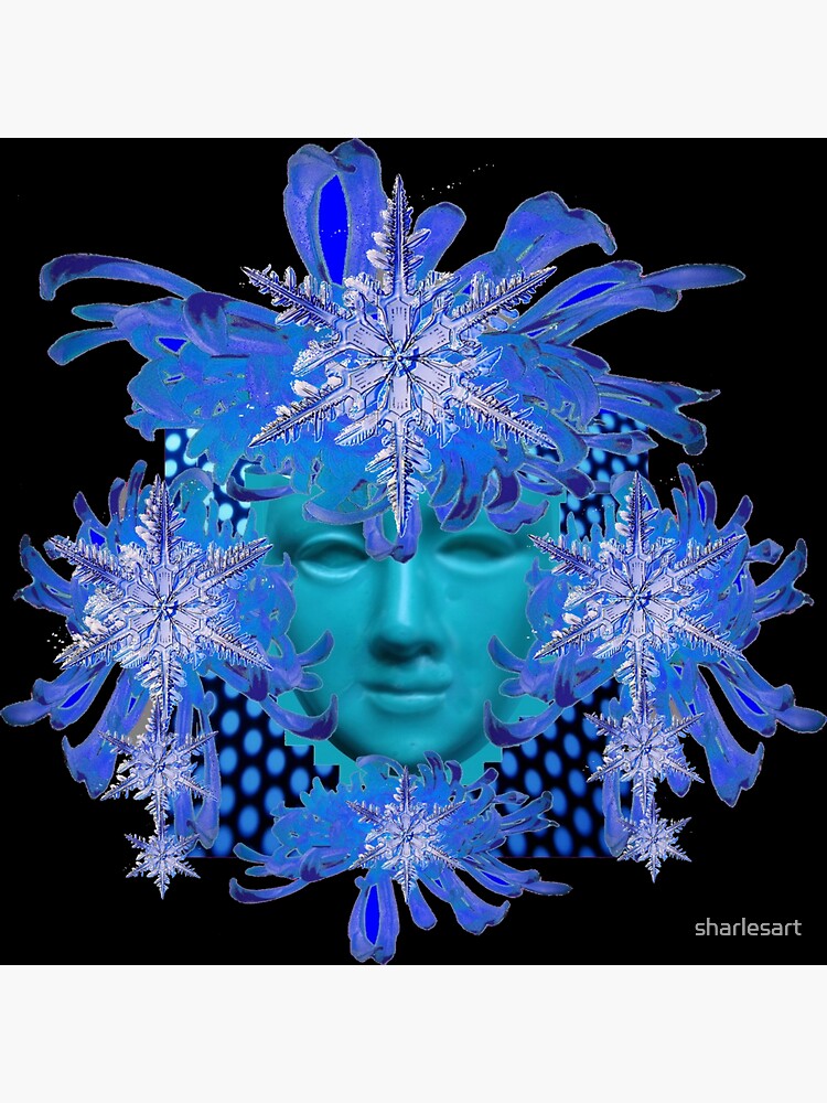 " BLACK & BLUE MARDI GRAS ABSTRACT SNOWFLAKES FACE MASK " Sticker by ...