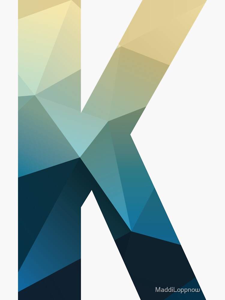 "Geometric K" Sticker by MaddiLoppnow | Redbubble