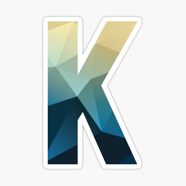"Geometric K" Sticker by MaddiLoppnow | Redbubble