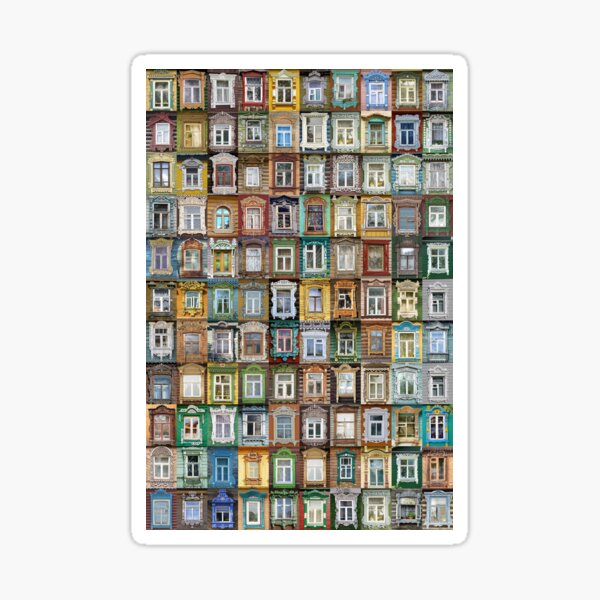 "Russian Windows" Sticker for Sale by Montage-Madness | Redbubble