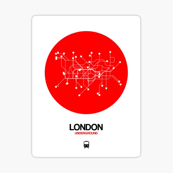 "London Red Subway Map" Sticker for Sale by NAXART | Redbubble