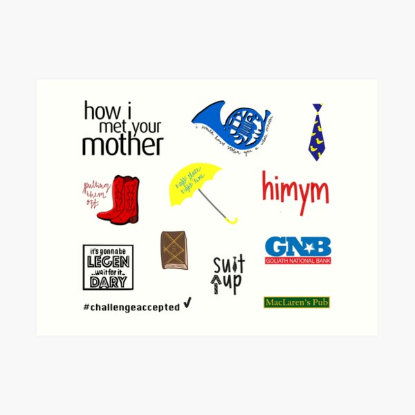 "himym stickers" Art Print for Sale by disconnectd | Redbubble