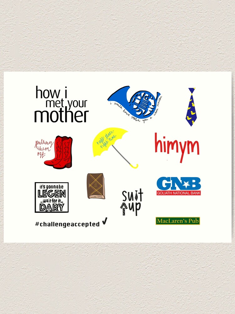 "himym stickers" Art Print for Sale by disconnectd | Redbubble