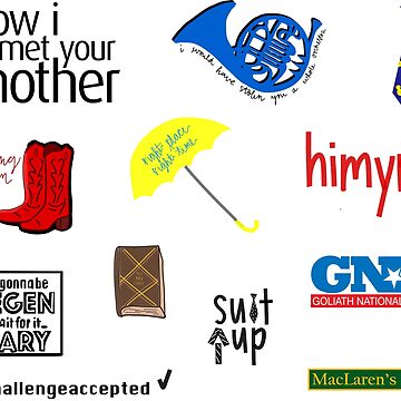 "himym stickers" Sticker for Sale by disconnectd | Redbubble