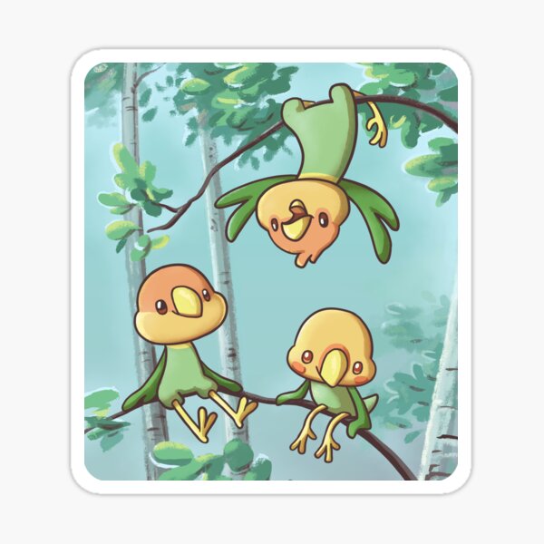 "Parrot Pals" Sticker for Sale by Luna-Heart | Redbubble