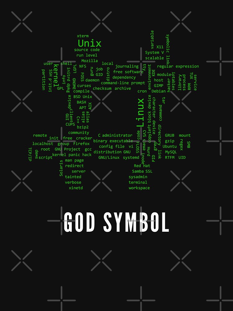 "God Symbol - Linux/Unix root symbol" T-shirt by mstfcntrk | Redbubble ...