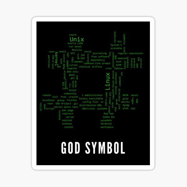 "God Symbol - Linux/Unix root symbol" Sticker for Sale by mstfcntrk ...