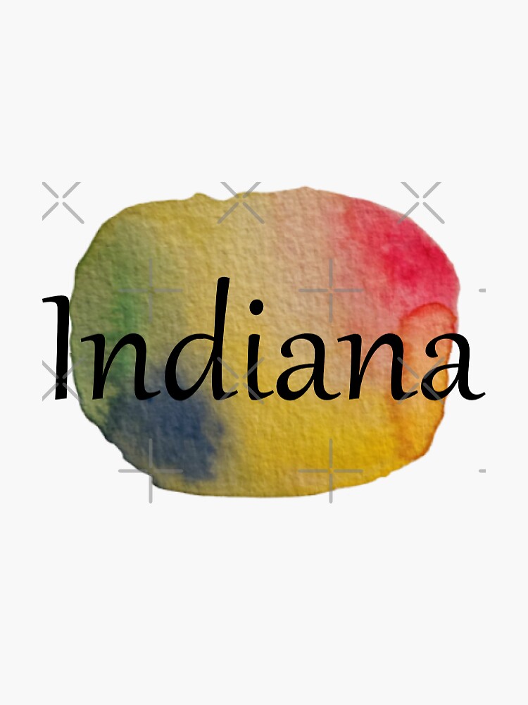 "Rainbow Indiana" Sticker for Sale by sydschwartz | Redbubble
