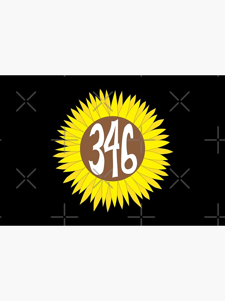 "Hand Drawn Texas Sunflower 346 Area Code" Bath Mat for Sale by ...