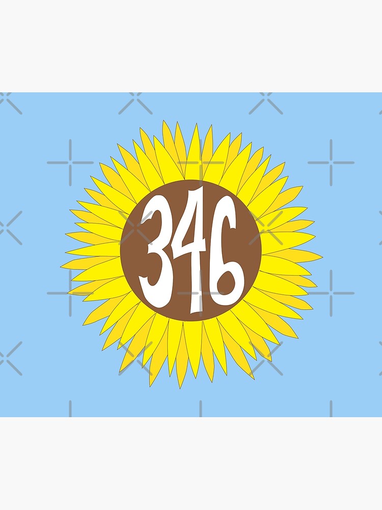 "Hand Drawn Texas Sunflower 346 Area Code" Throw Blanket by itsrturn ...