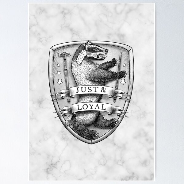 "Just & Loyal Medieval Badger Shield" Poster for Sale by magiccabin ...