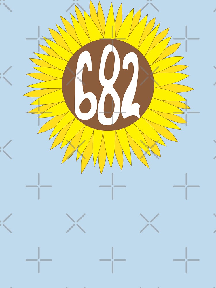 "Hand Drawn Texas Sunflower 682 Area Code" Essential T-Shirt for Sale ...