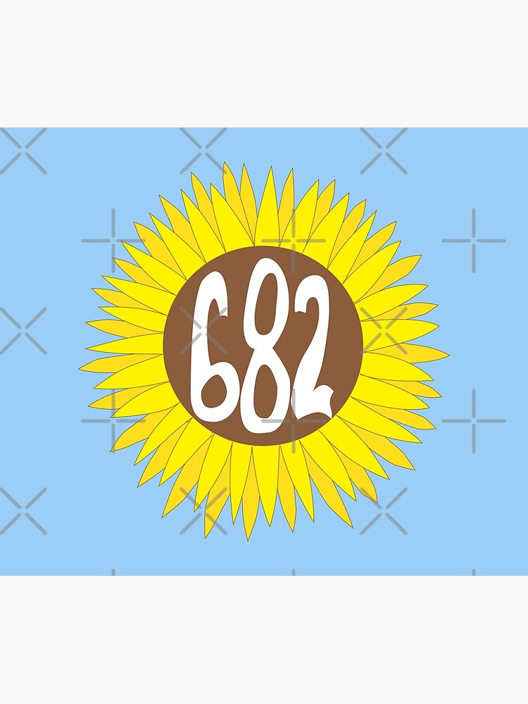 "Hand Drawn Texas Sunflower 682 Area Code" Throw Blanket for Sale by ...
