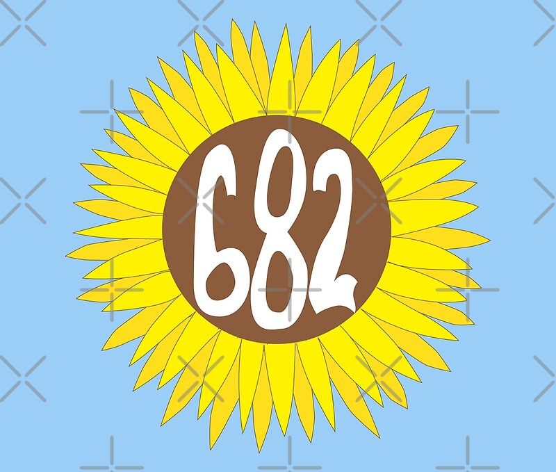 "Hand Drawn Texas Sunflower 682 Area Code" by itsrturn | Redbubble
