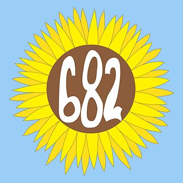 "Hand Drawn Texas Sunflower 682 Area Code" Essential T-Shirt for Sale ...