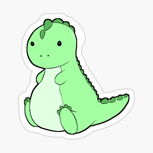 "Chubby Dino" Sticker for Sale by LiliCel | Redbubble