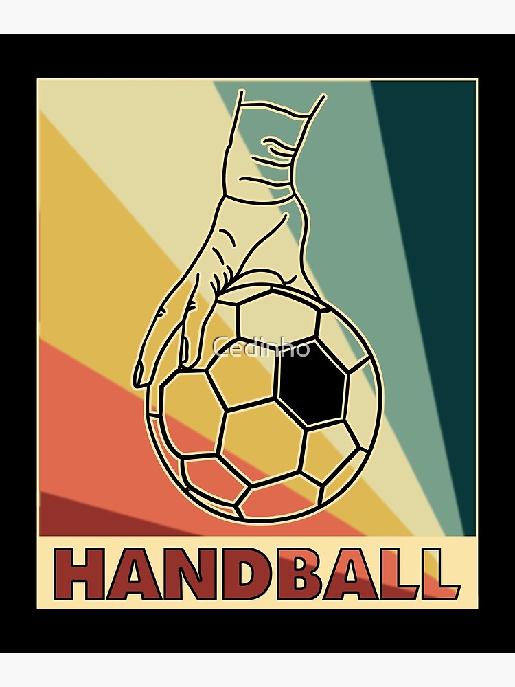 Poster « Maillot d'entraînement rétro handballer | Handball Ball ...