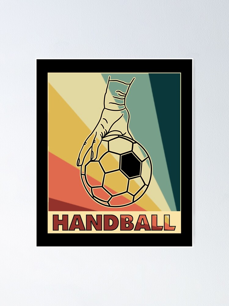 Poster « Maillot d'entraînement rétro handballer | Handball Ball ...