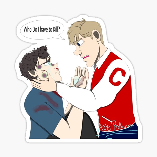 "Beaten up Sherlock" Sticker for Sale by Artpalaceblog | Redbubble