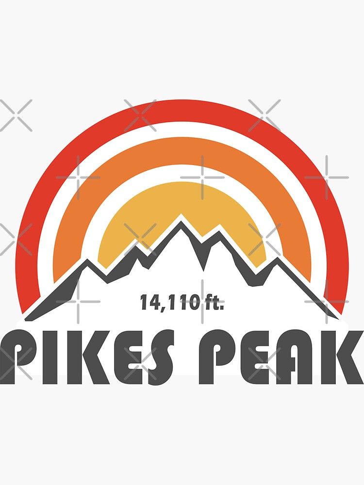 "Pikes Peak" Sticker for Sale by esskay | Redbubble