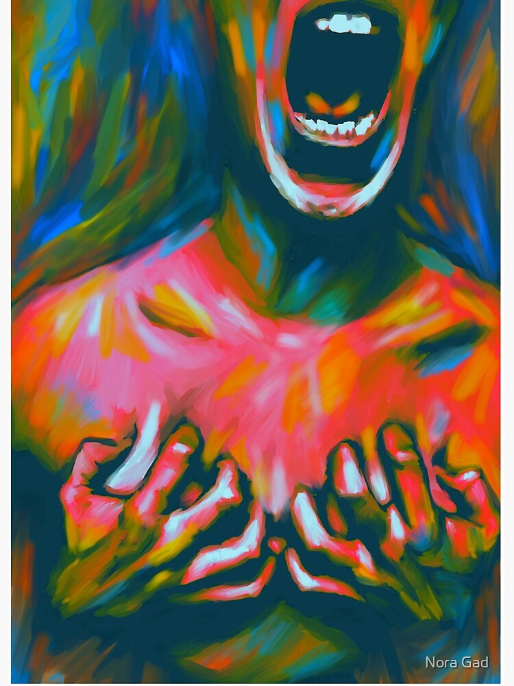 "Screaming, Sadness, Pain" Art Board Print for Sale by Nora Gad | Redbubble