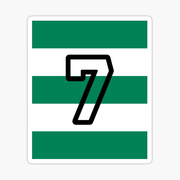 "Number 7 " Sticker for Sale by FootballArcade | Redbubble