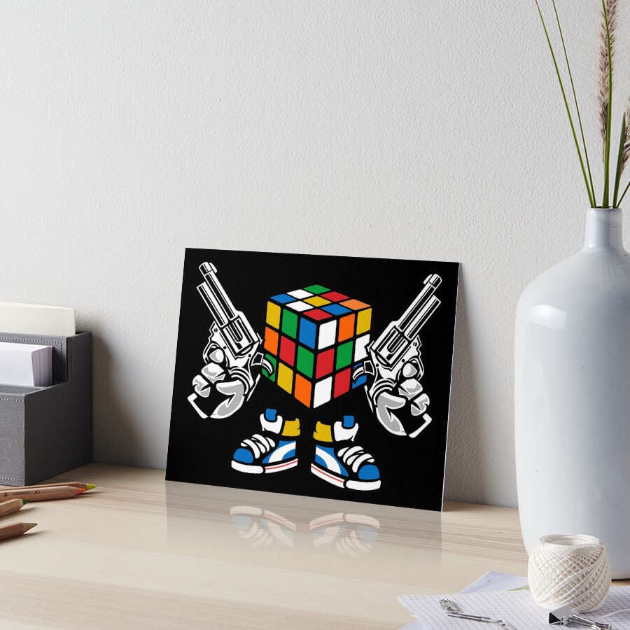 "Rubik's Cube Killer Cartoon Drawing" Art Board Print by masum8282 ...
