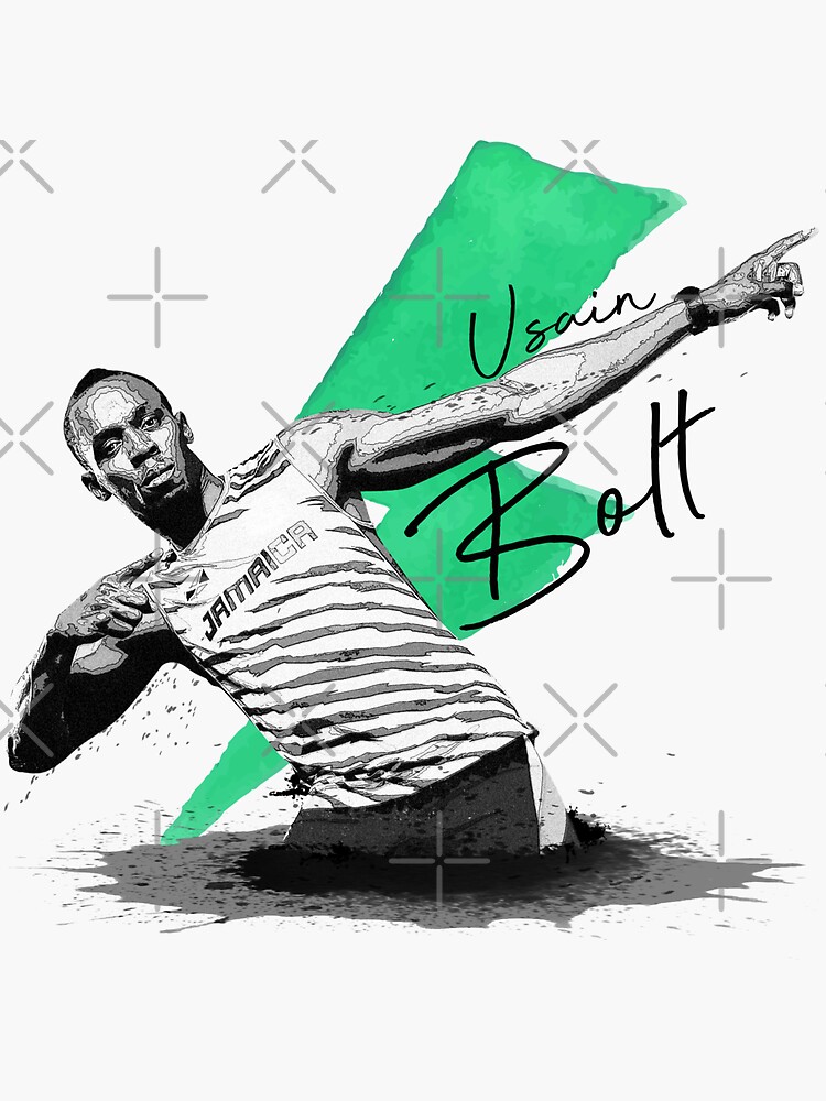 "Usain Bolt" Sticker for Sale by slawisa | Redbubble