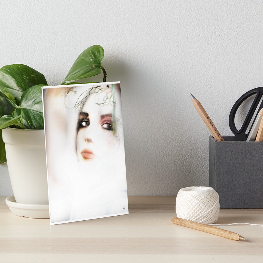 "Cold gaze. Portrait Art. Digital drawing." Art Board Print by ...