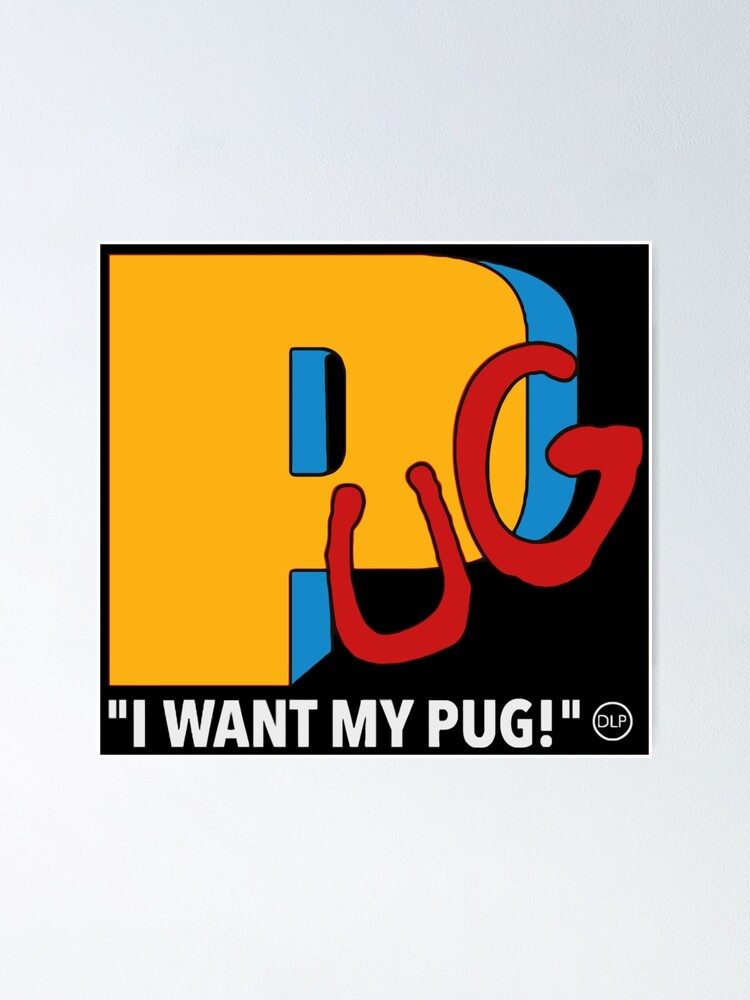 "PUG TV" Poster for Sale by darklordpug | Redbubble