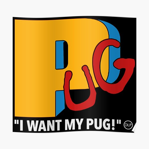 "PUG TV" Poster for Sale by darklordpug | Redbubble