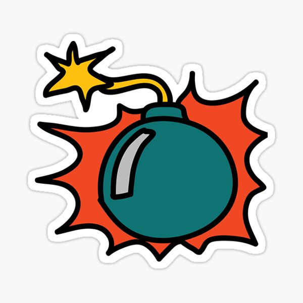 "Da Bomb" Sticker for Sale by HucktheCat | Redbubble