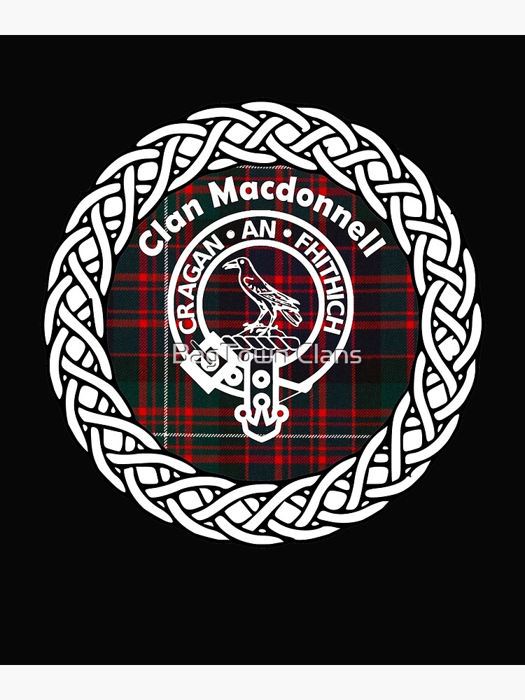 "Clan Macdonnell surname last name tartan crest badge" Photographic ...