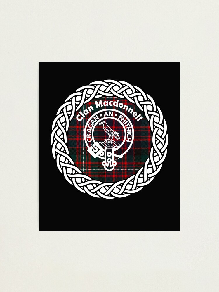 "Clan Macdonnell surname last name tartan crest badge" Photographic ...