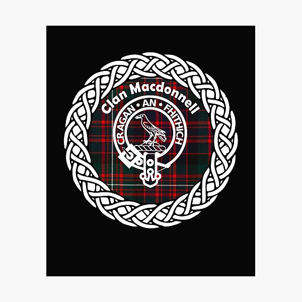 "Clan Macdonnell surname last name tartan crest badge" Photographic ...