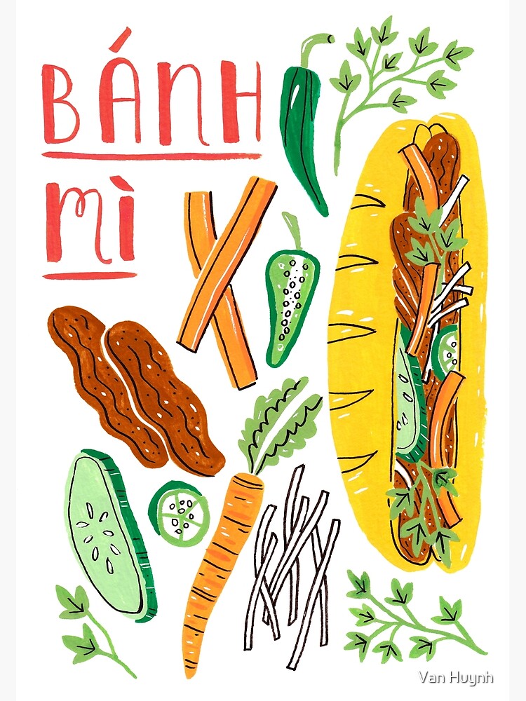 "Banh Mi" Poster for Sale by vankhuynhart | Redbubble