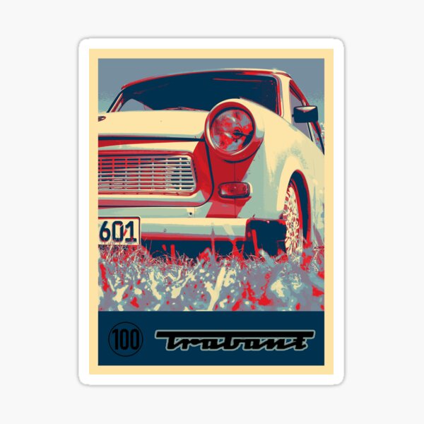 "trabant, ddr, gdr classic car - 3" Sticker for Sale by hottehue ...