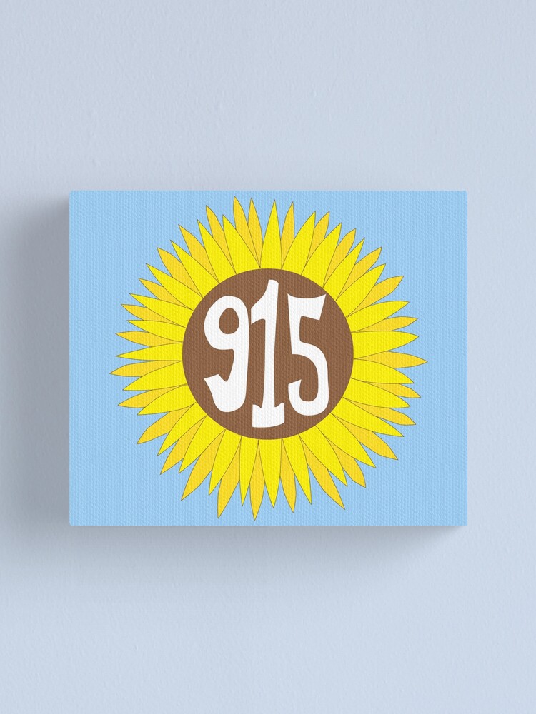 "Hand Drawn Texas Sunflower 915 Area Code" Canvas Print by itsrturn ...