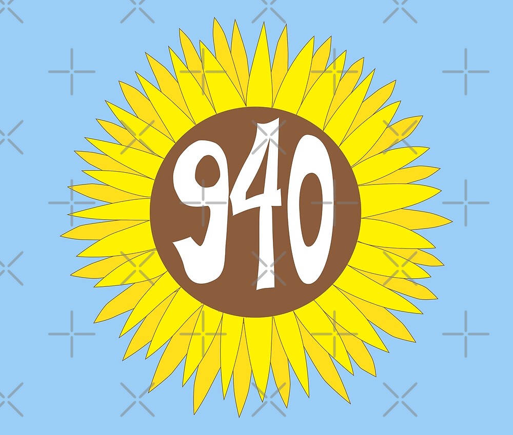 "Hand Drawn Texas Sunflower 940 Area Code" by itsrturn | Redbubble
