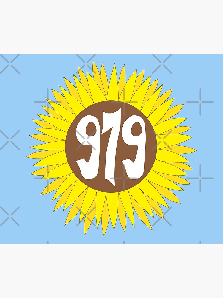 "Hand Drawn Texas Sunflower 979 Area Code" Poster for Sale by itsrturn ...
