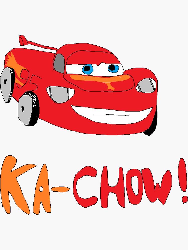 "Ka-Chow!" Sticker for Sale by poojpong | Redbubble