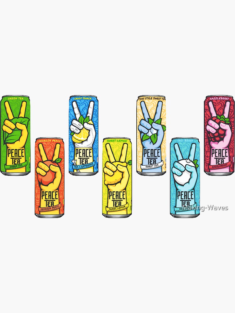 "Peace Tea — sticker pack" Sticker for Sale by Making-Waves | Redbubble