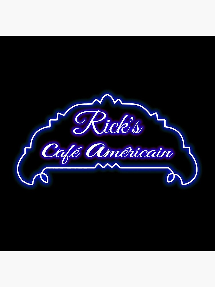 "Ricks Cafe Americain neon sign" Clock for Sale by MrGekko | Redbubble