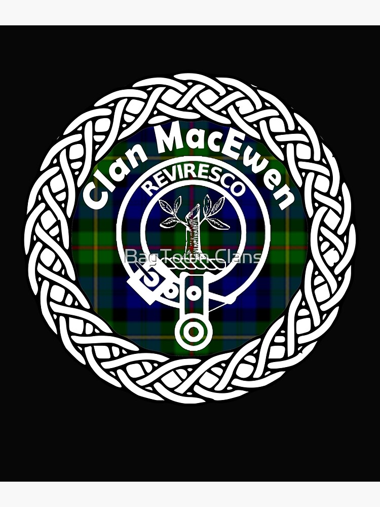 Clan Macewen Surname Last Name Tartan Crest Badge Poster By Ljrigby Redbubble