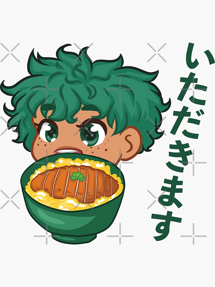 "Deku Chibi - Japanese Food - Boku No Hero Academia" Sticker by ...