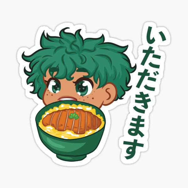 "Deku Chibi - Japanese Food - Boku No Hero Academia" Sticker by ...