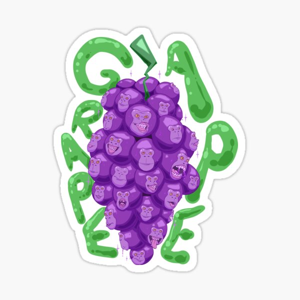 "Grape Ape" Sticker for Sale by FlamingPickle | Redbubble